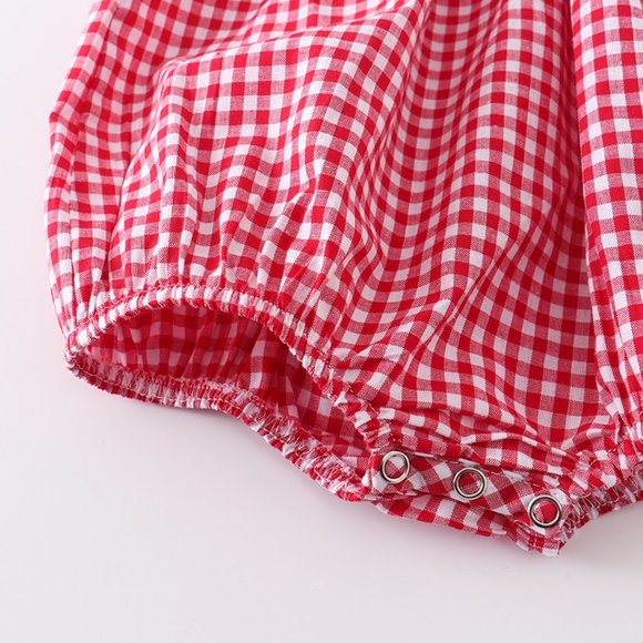 One Pieces | Minnie Mouse Baby Girls Smocked Embroidered Gingham Boutique Romper | Poshmark